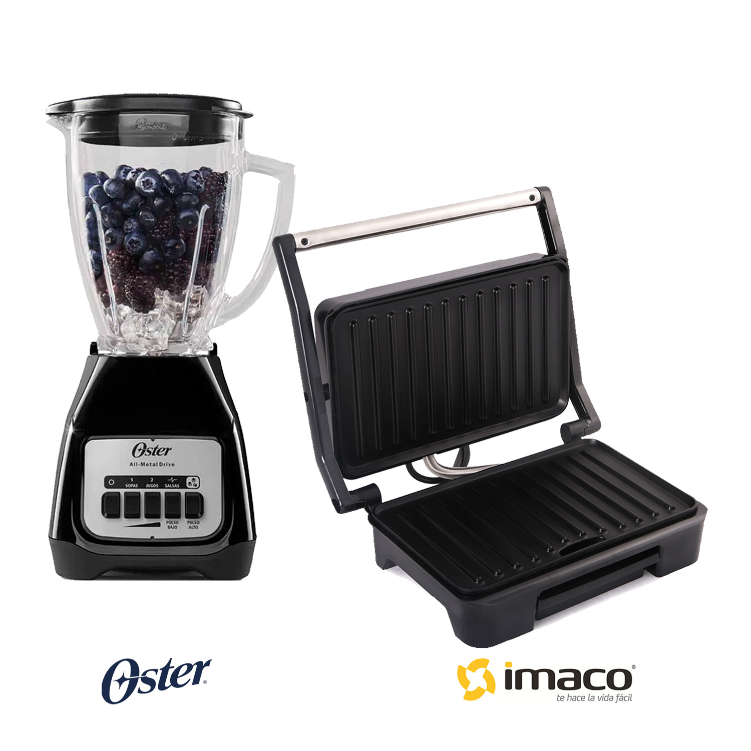 Ripley - COMBO LICUADORA OSTER BLSTKAGBPB+MINI GRILL IMACO IG2314