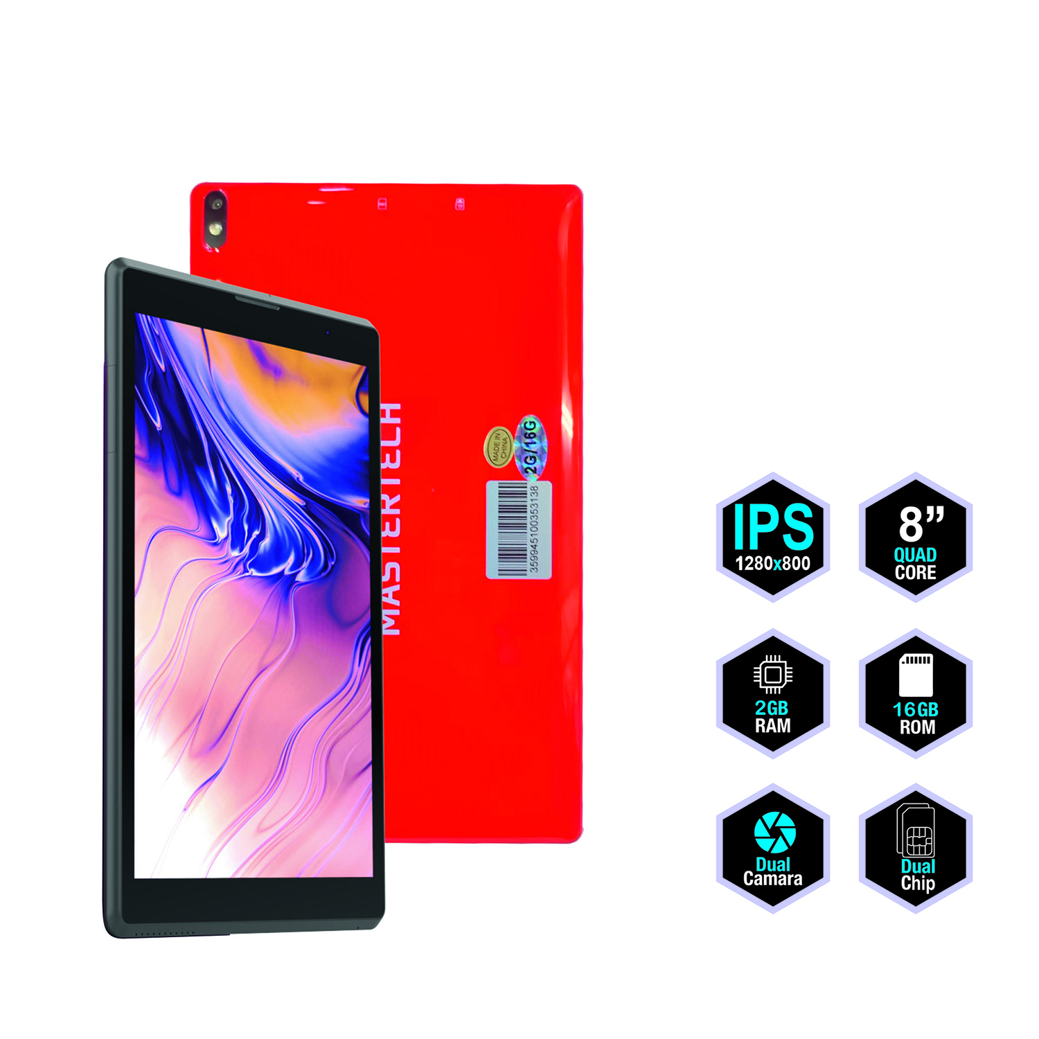 Ripley - TABLET 3G MASTERTECH DE 8'' + TECLADO MASTERTECH ROJO