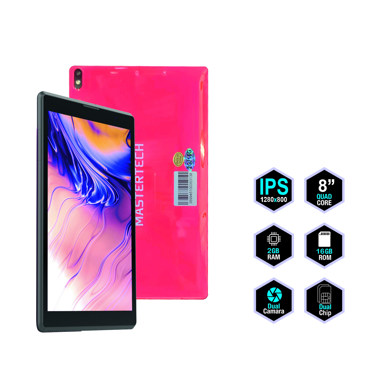 Ripley - TABLET 3G MASTERTECH DE 8'' + TECLADO MASTERTECH ROSADO