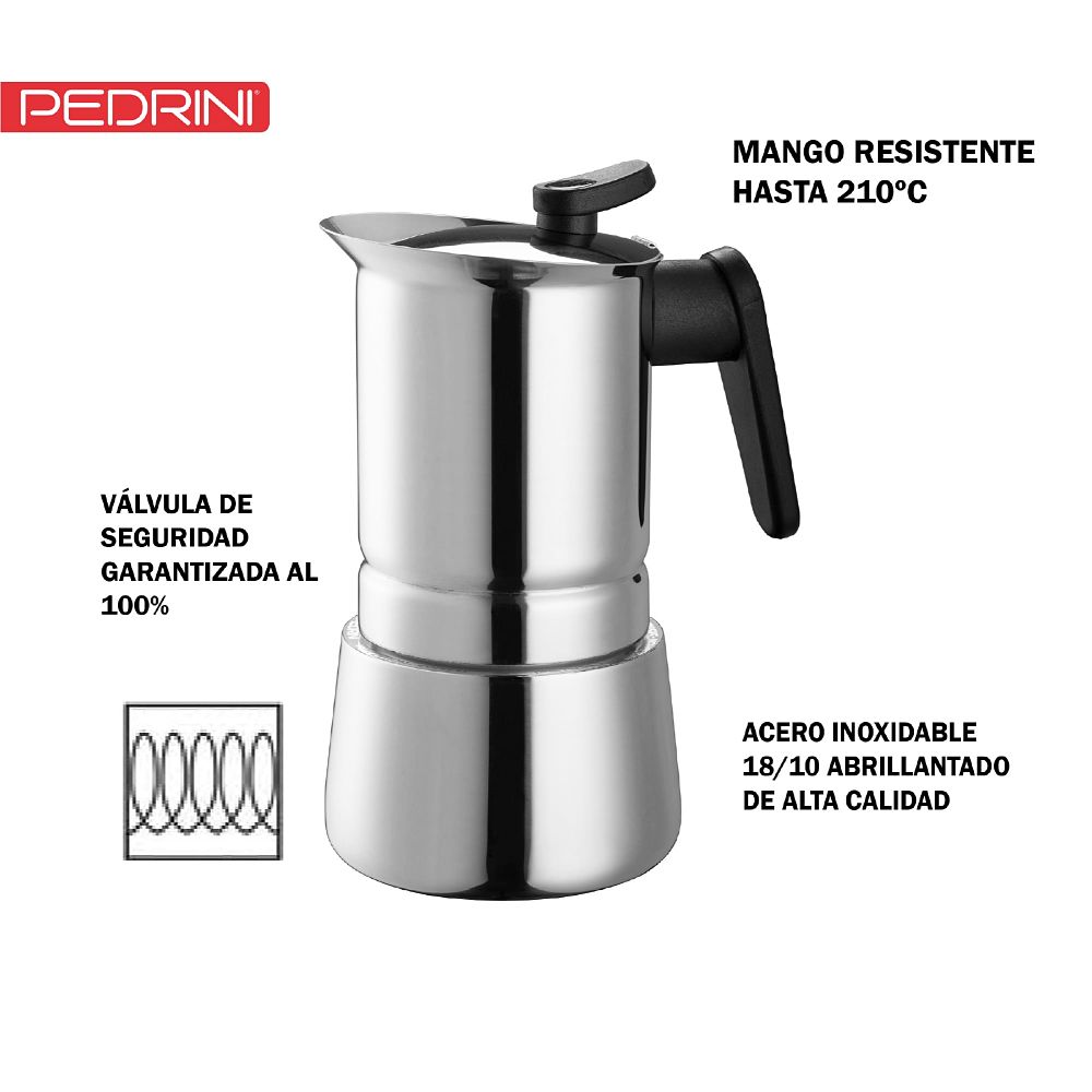 Ripley - CAFETERA ACERO INOX. MOKA ITALIANA 6TZ