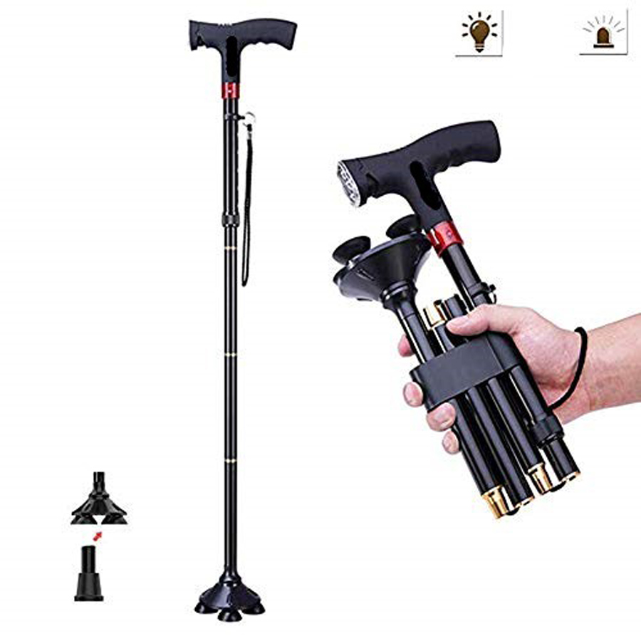 Ripley - BASTÓN PLEGABLE MULTIFUNCIONAL SONIDO LUZ Y ALARMA