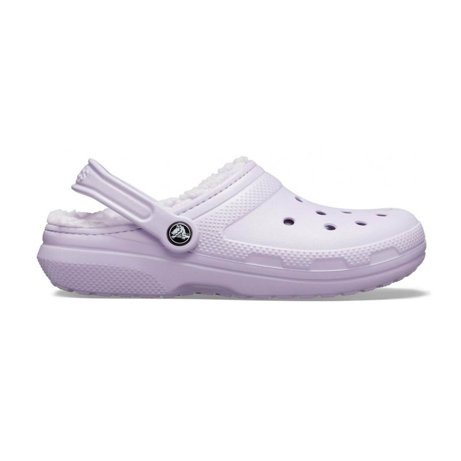 Baya Lined Fuzz-Strap Clog Crocs